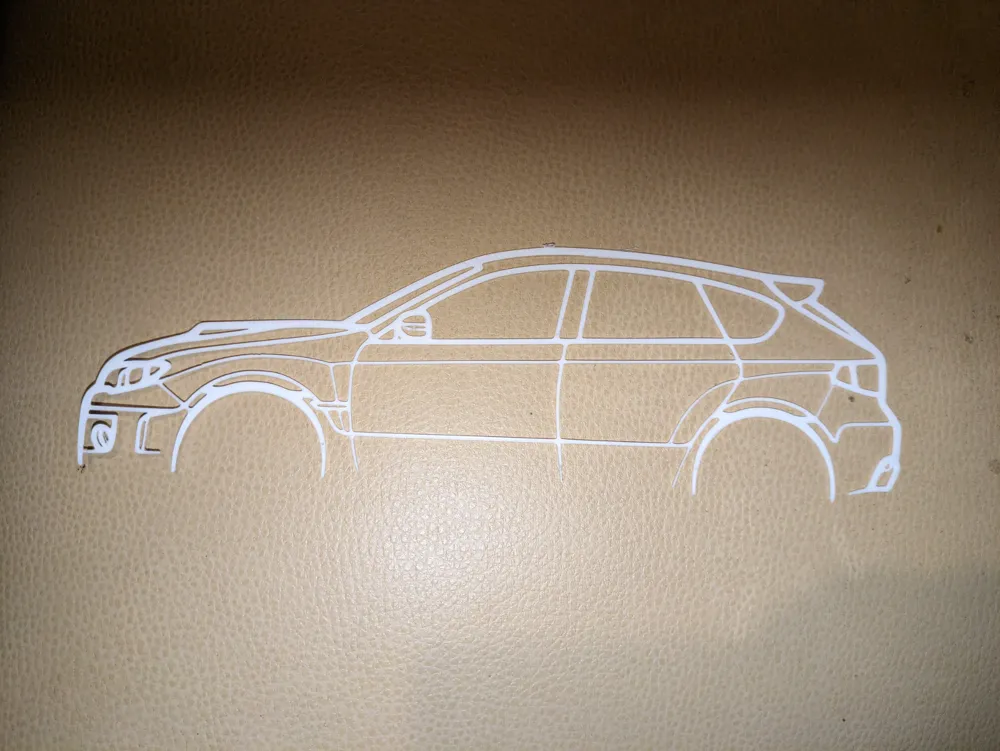 2011 Subaru WRX STI Hatchback Silhouette wall art by cruse2382 - MakerWorld