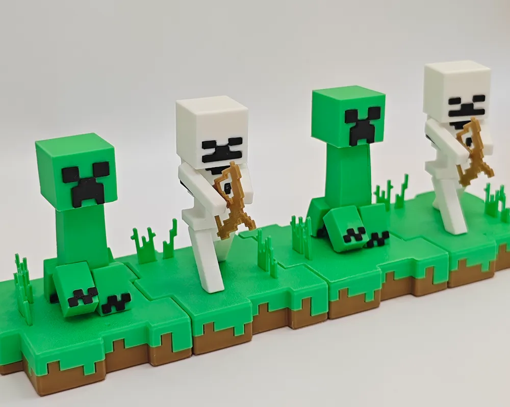 Minecraft: Creeper (Creeper) Skeleton (Skeleton) por 花田小猫 - MakerWorld