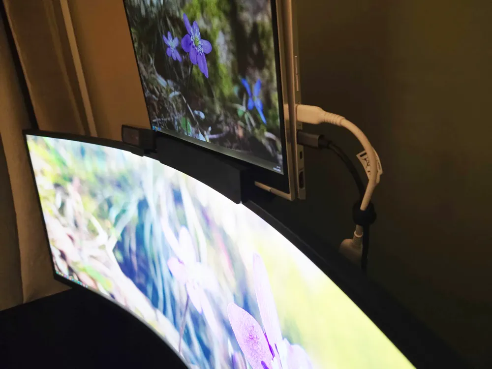 Secure laptop mount for Samsung Odyssey G9 G95C by Anders - MakerWorld