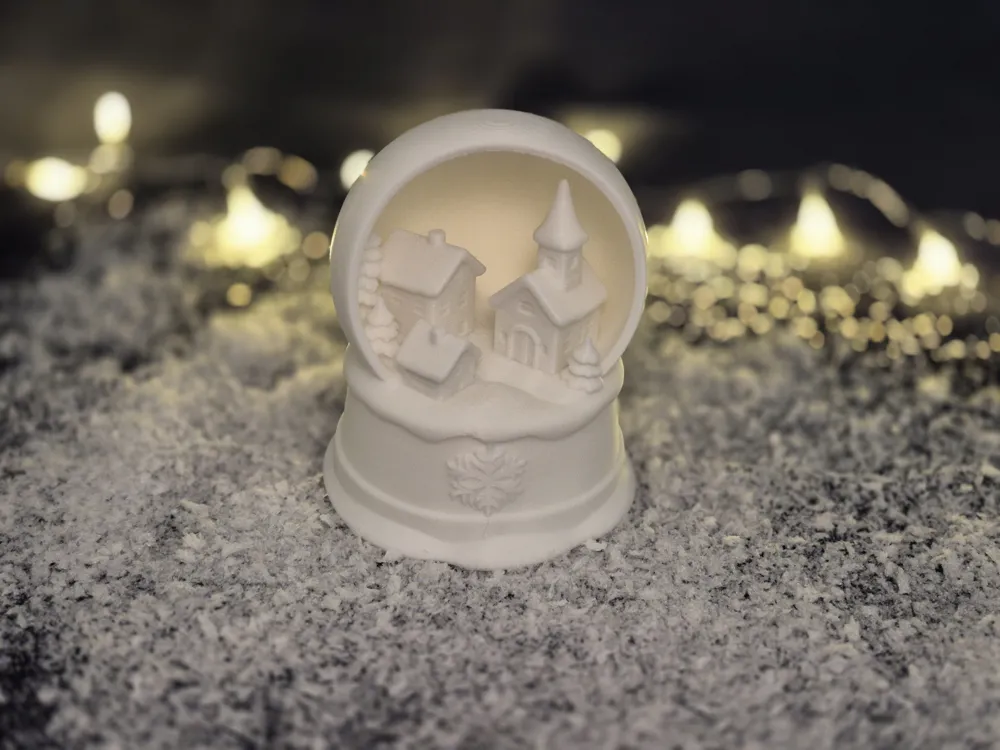 Snow Globe LED Tealight - Free 3D Print Model - MakerWorld