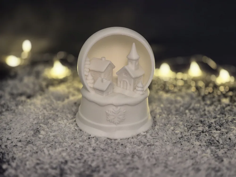 Snow Globe LED Tealight - Free 3D Print Model - MakerWorld