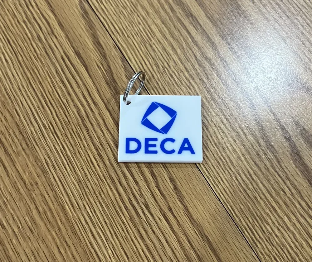 DECA Logo Keychain - Free 3D Print Model - MakerWorld