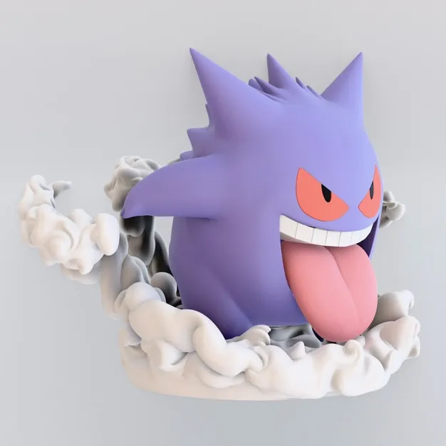 Gengar Pokemon Model; No AMS Needed - Split Ghost by Nostalgic 3D ...