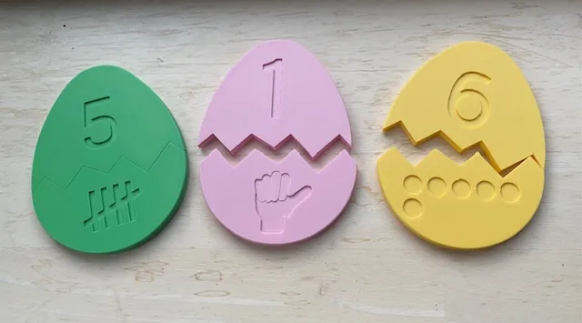 Ei met getalsymbool (eierdoos)/Easter Egg numbers by Juf Lie - MakerWorld