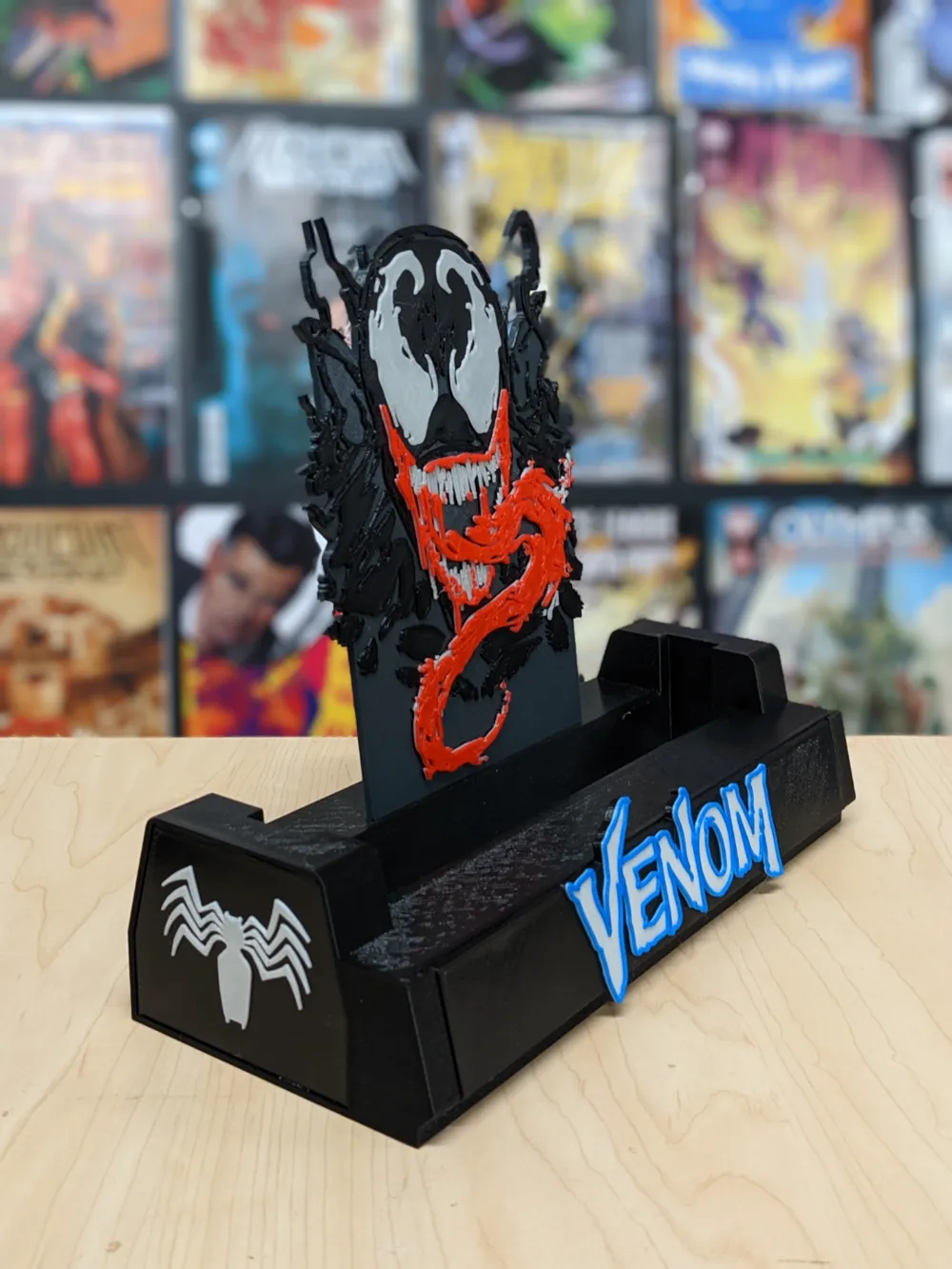 Venom Comic Book Stand - Graded Comics - Free 3D Print Model - MakerWorld