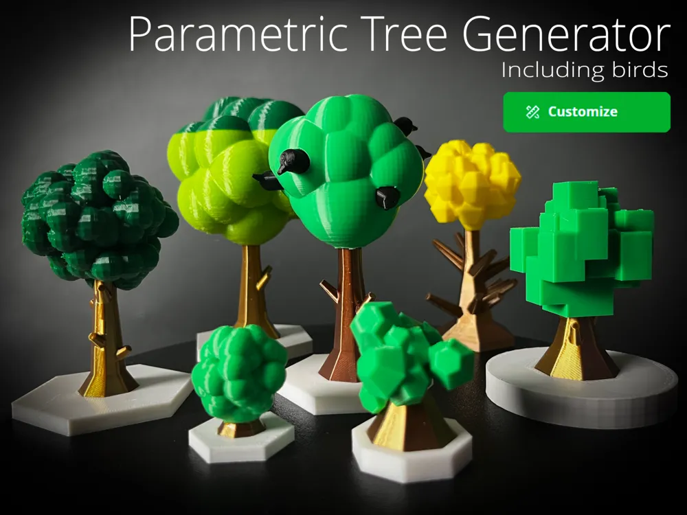 Parametric Cartoon Tree Generator 1.5 by Printednest MakerWorld ...