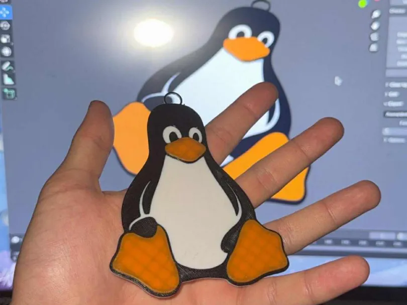 TUX (Linux) keychain Remixed by dmtf MakerWorld: Download Free 3D Models