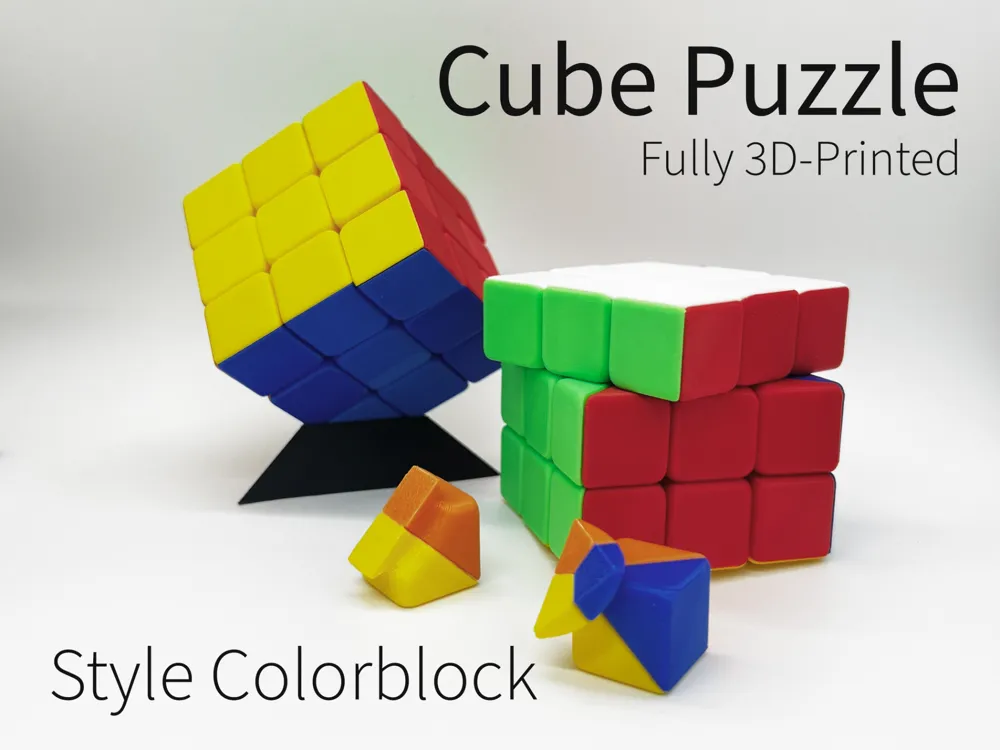 Rubik Style Cube Puzzle Style Colorblock by CZJ Studio MakerWorld ...