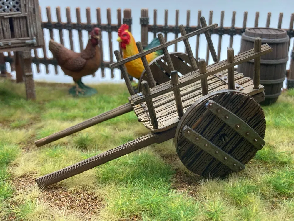 Wooden country cart ( gothic wheels ) by Nasik MakerWorld: Download ...