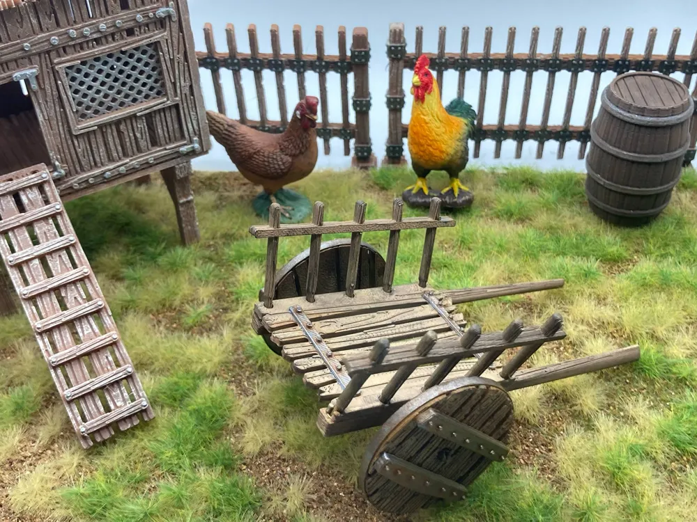 Wooden country cart ( gothic wheels ) by Nasik MakerWorld: Download ...