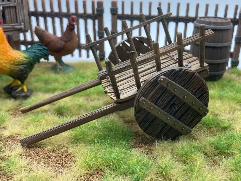 Wooden country cart ( gothic wheels ) by Nasik MakerWorld: Download ...