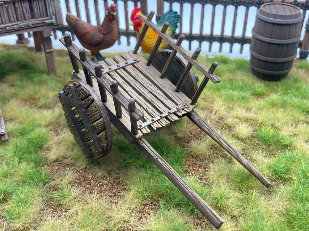 Wooden country cart ( gothic wheels ) by Nasik MakerWorld: Download ...