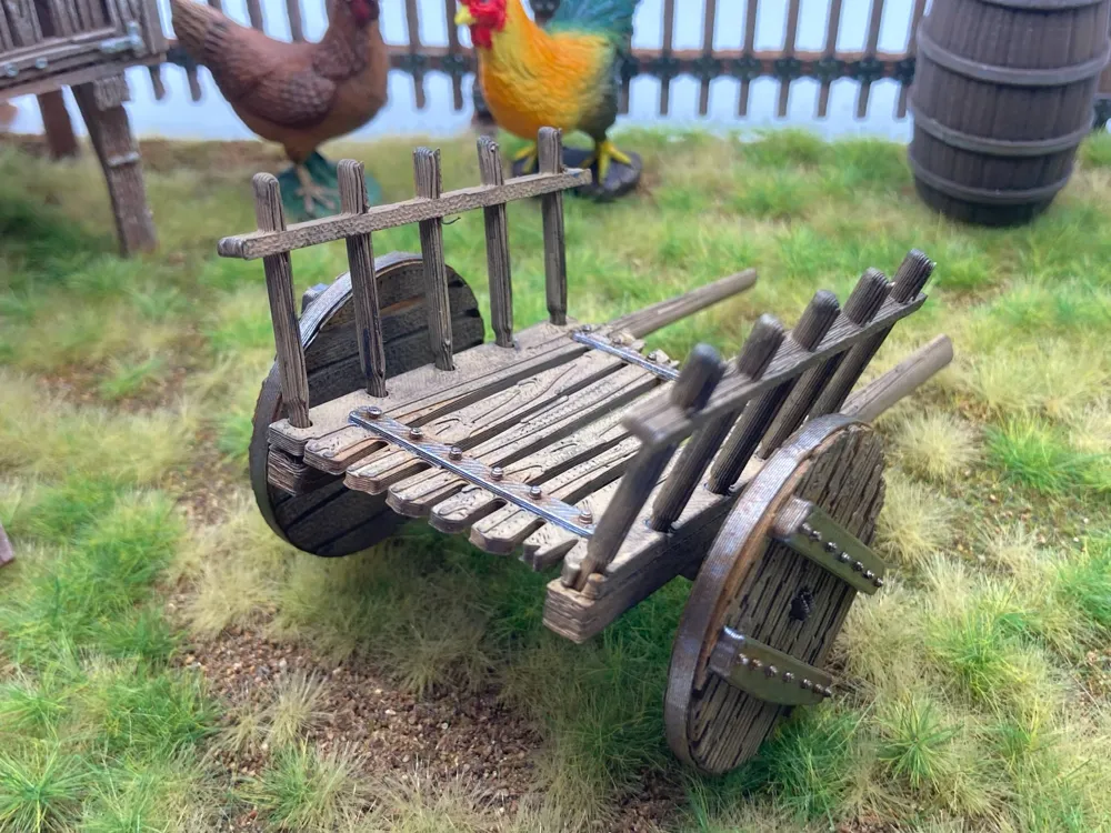 Wooden country cart ( gothic wheels ) by Nasik MakerWorld: Download ...