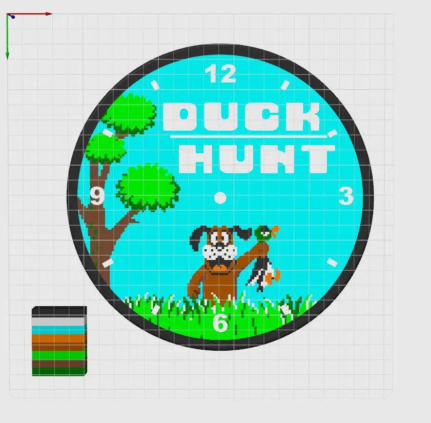Duck Hunt - Clock - Free 3D Print Model - MakerWorld