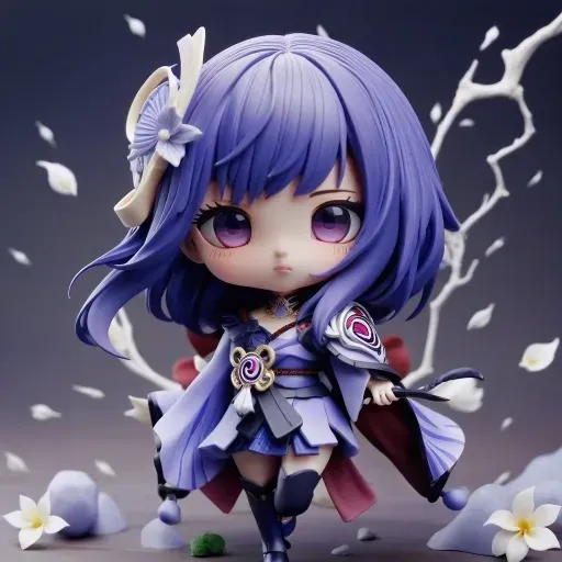 Q-version Raiden Shogun Figurine (Super Cute Standing Pose 1) by user ...