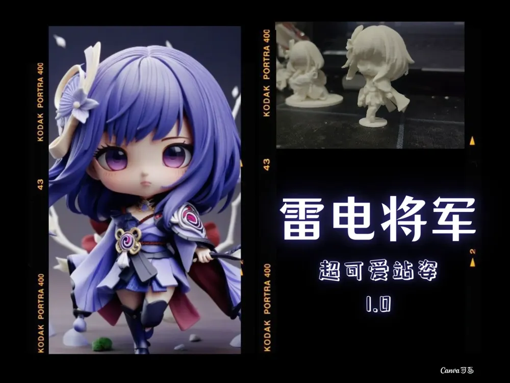 Q-version Raiden Shogun Figurine (Super Cute Standing Pose 1) by user ...