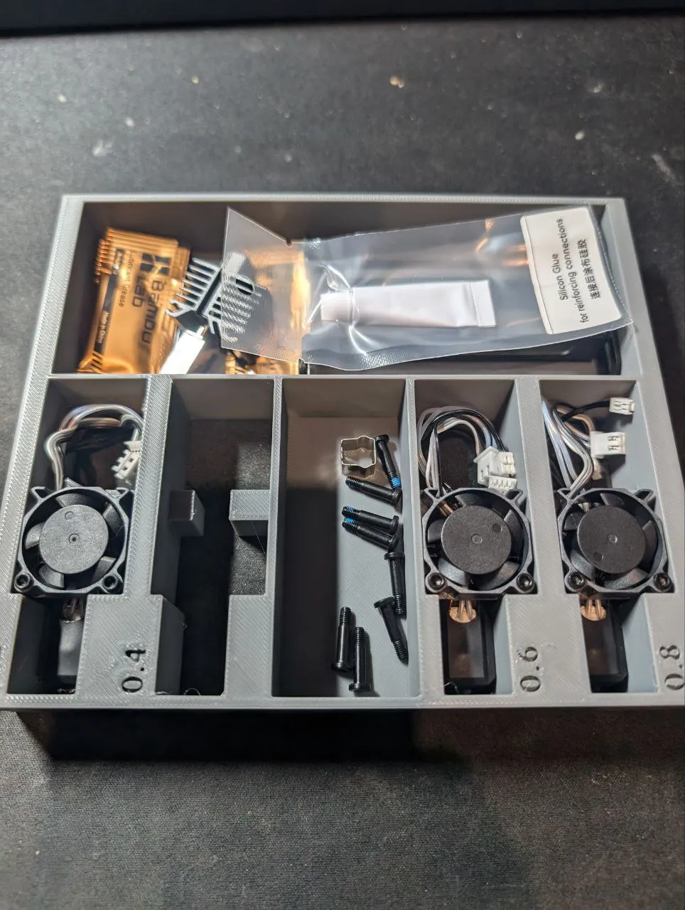 4 hotend insert for AMS Riser v2 drawer Remixed by ka.liepins ...