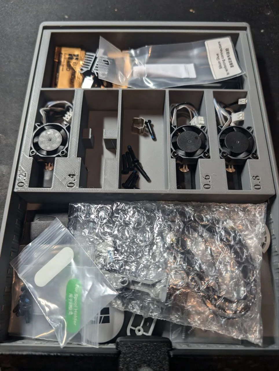 4 hotend insert for AMS Riser v2 drawer Remixed by ka.liepins ...