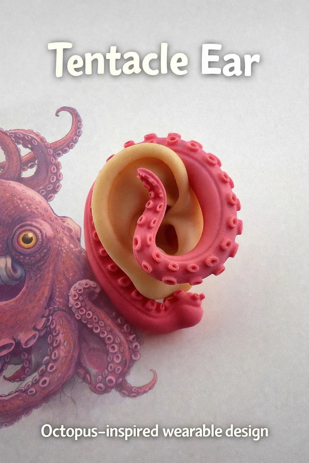 Abyssal Tentacle Ear – Octopus Inspired Wearable - Free 3D Print Model ...