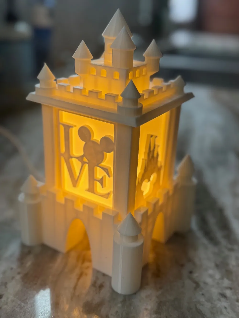 Disney Castle Holiday Electrified Lantern - Free 3D Print Model ...