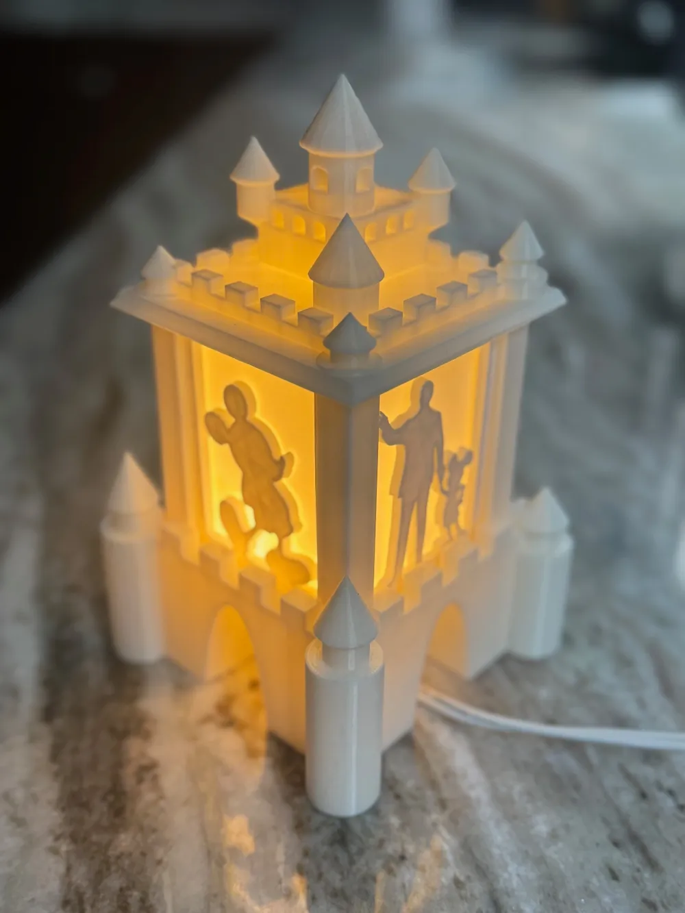 Disney Castle Holiday Electrified Lantern - Free 3D Print Model ...
