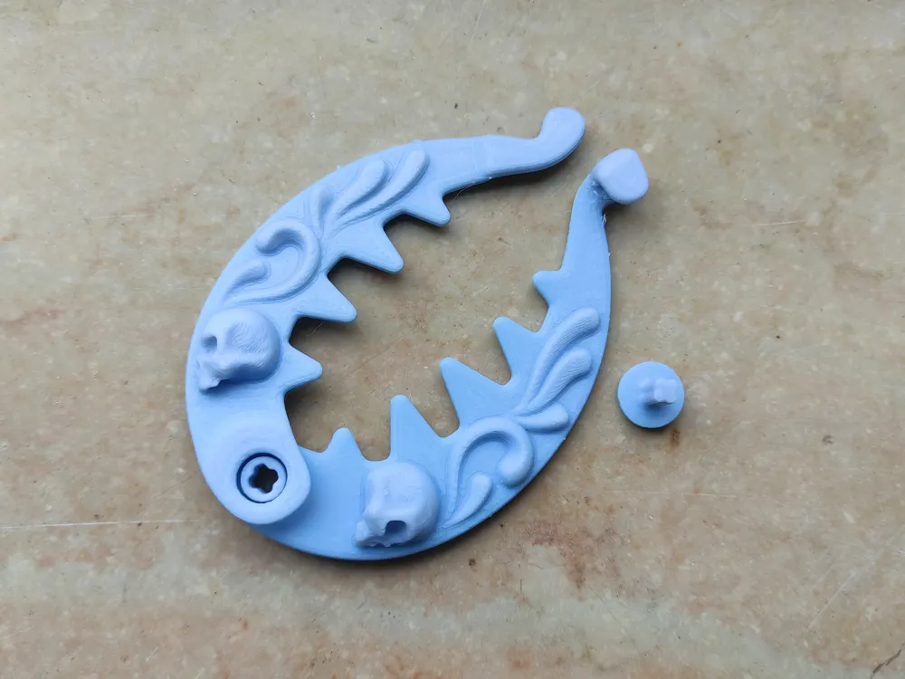 Curly Comfy Hair Clip - Easy Ponytail - Free 3D Print Model - MakerWorld