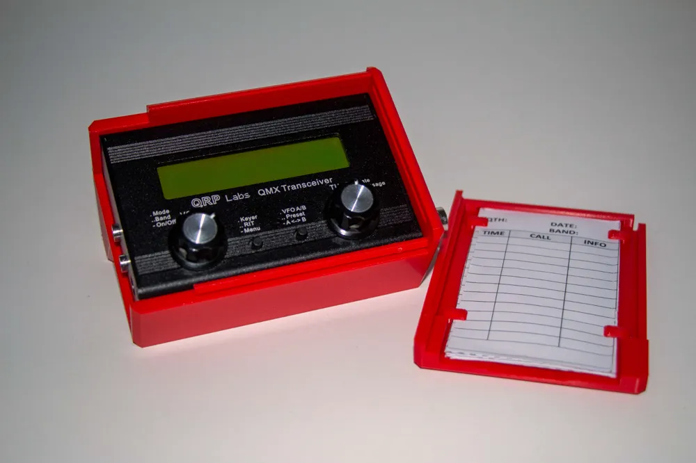 Case with integrated log tray for QMX/QCX mini TRX by CJ27 MakerWorld ...