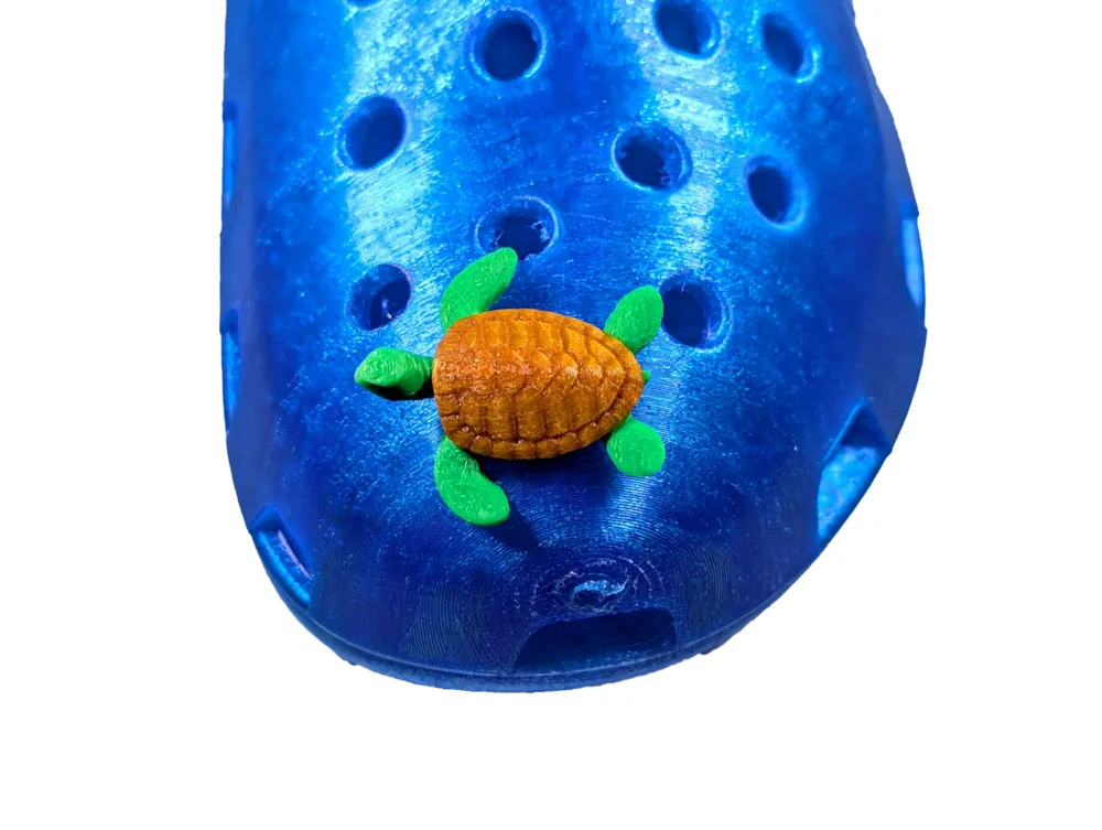Cute Turtle Croc Shoe Charm (Jibbitz) by sidbarret007 - MakerWorld