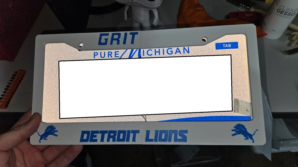 Detroit Lions License Plate Holder - 2 Pieces by iammagicmike - MakerWorld