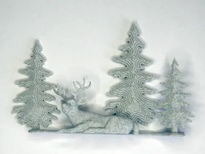 Sleepy deer with trees by DSt - MakerWorld