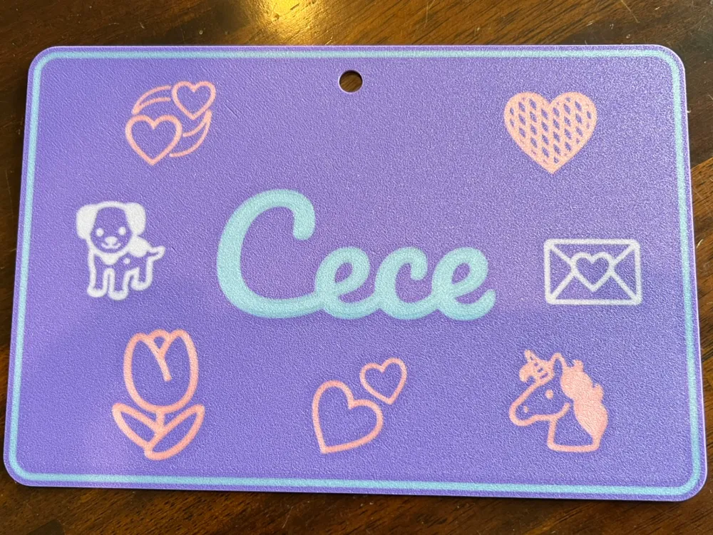 Room Sign (Cece) - Free 3D Print Model - MakerWorld
