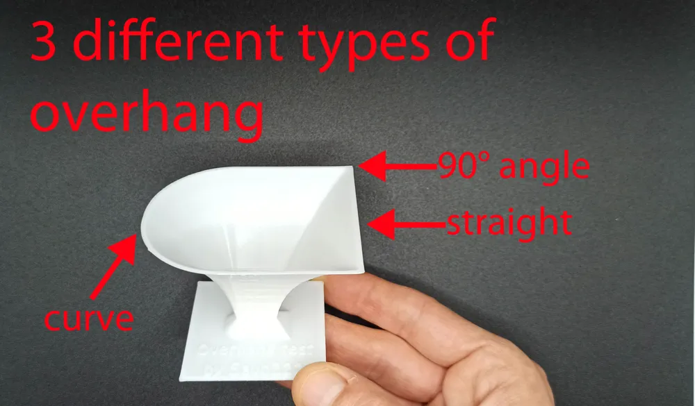 Overhang print test / benchmark 10° to 50° by Savo222 - MakerWorld