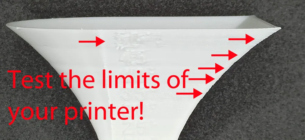 Overhang print test / benchmark 10° to 50° by Savo222 - MakerWorld