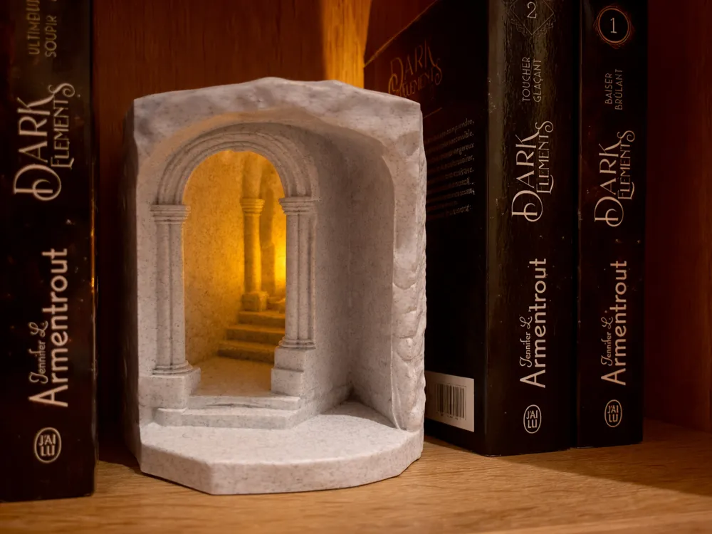 Book nook galery of stone - Free 3D Print Model - MakerWorld