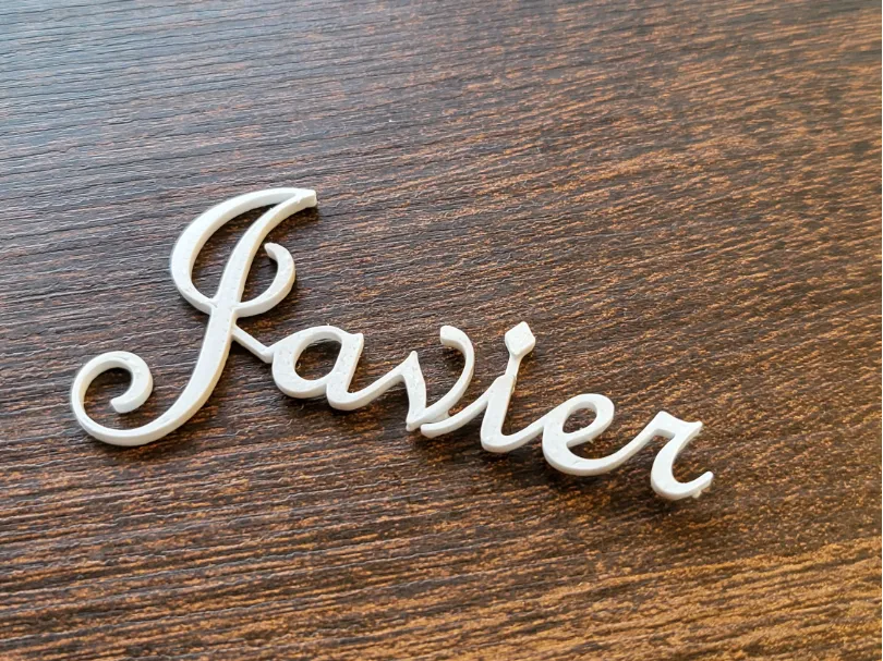 3D Printable Name Display (Javier) by G_Kostas - MakerWorld