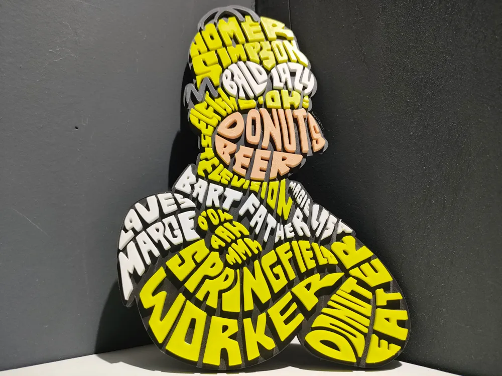Homer - Calligram Wall Art by kraciboy - MakerWorld
