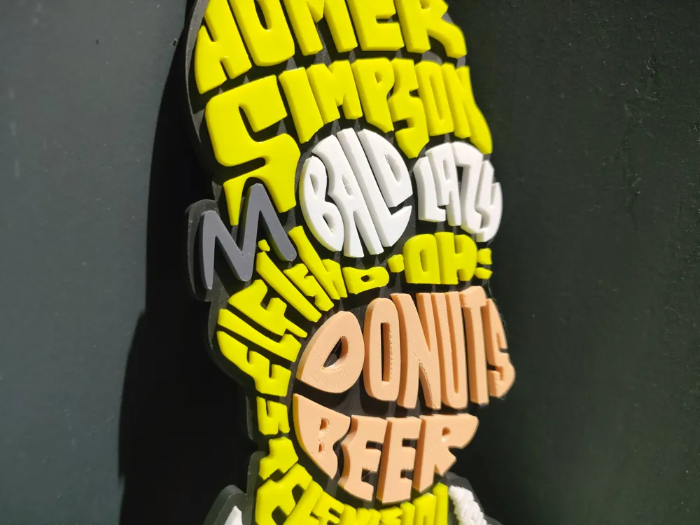 Homer - Calligram Wall Art by kraciboy - MakerWorld