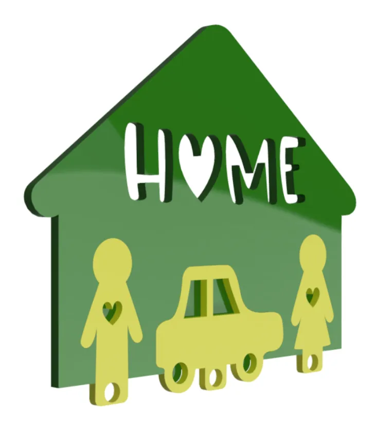 House Keychain Panel Set by MIPI3D - MakerWorld