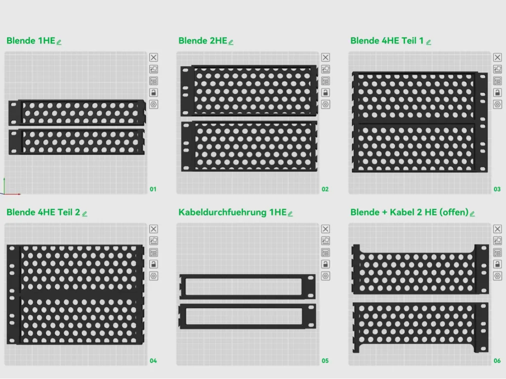 19" Rack Panel/Cover 1U 2U 4U Cable Manager by Andy666E MakerWorld ...