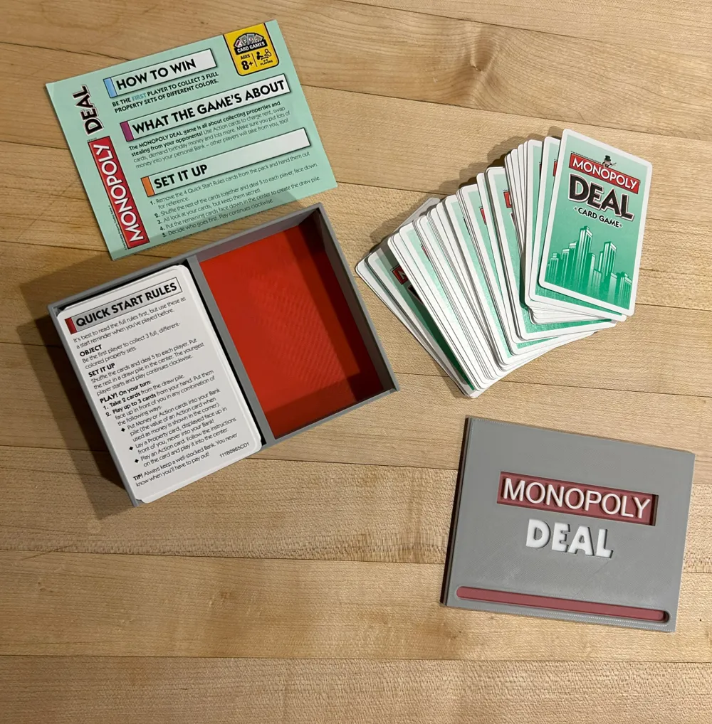 Monopoly Deal card box by user_2128460306 - MakerWorld