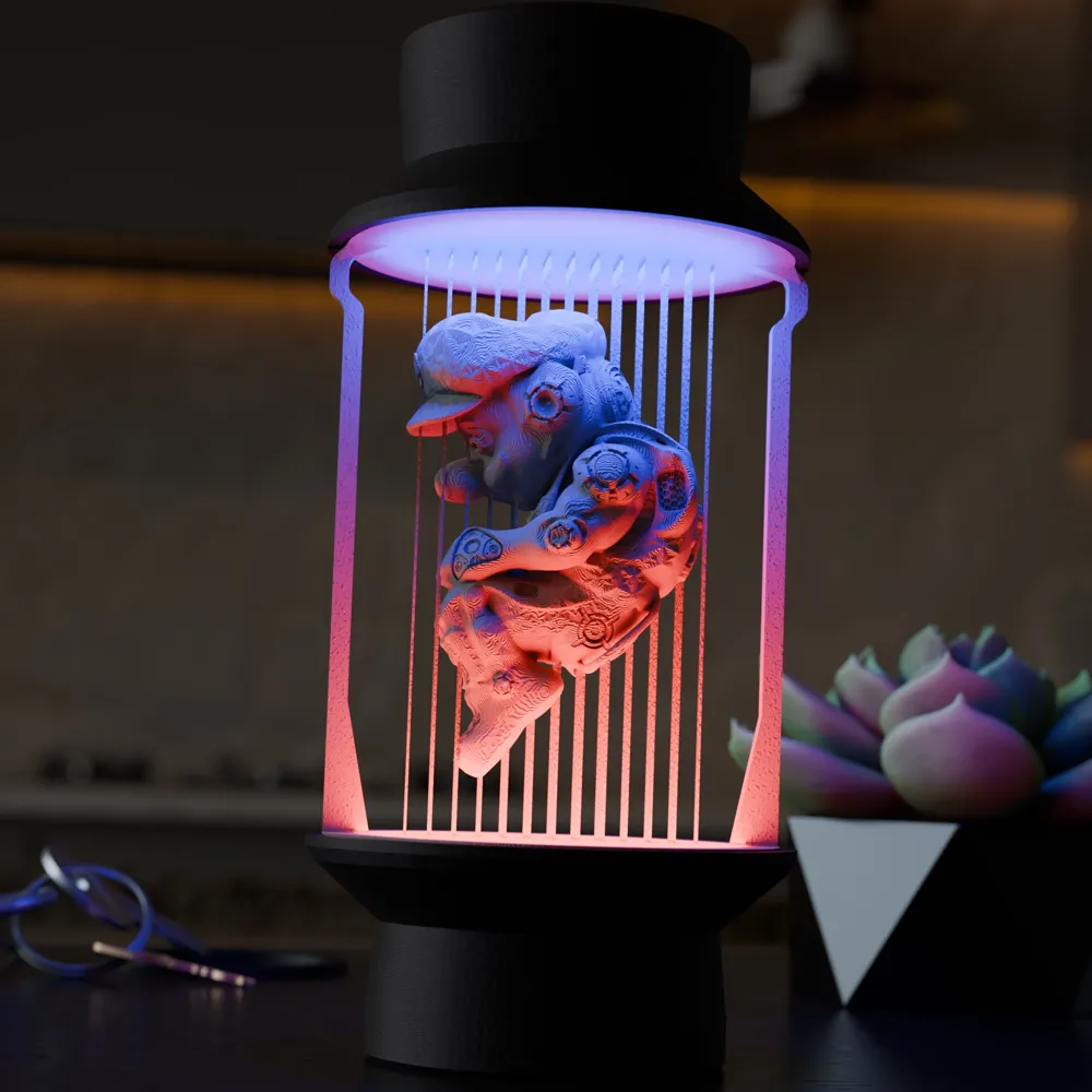 Cyber Super Mario - String Lamp - Free 3D Print Model - MakerWorld