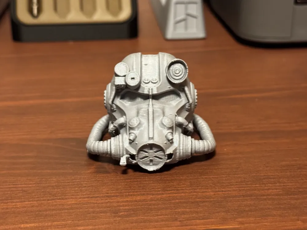 Fallout Power Armor Helmet Miniature - Free 3D Print Model - MakerWorld
