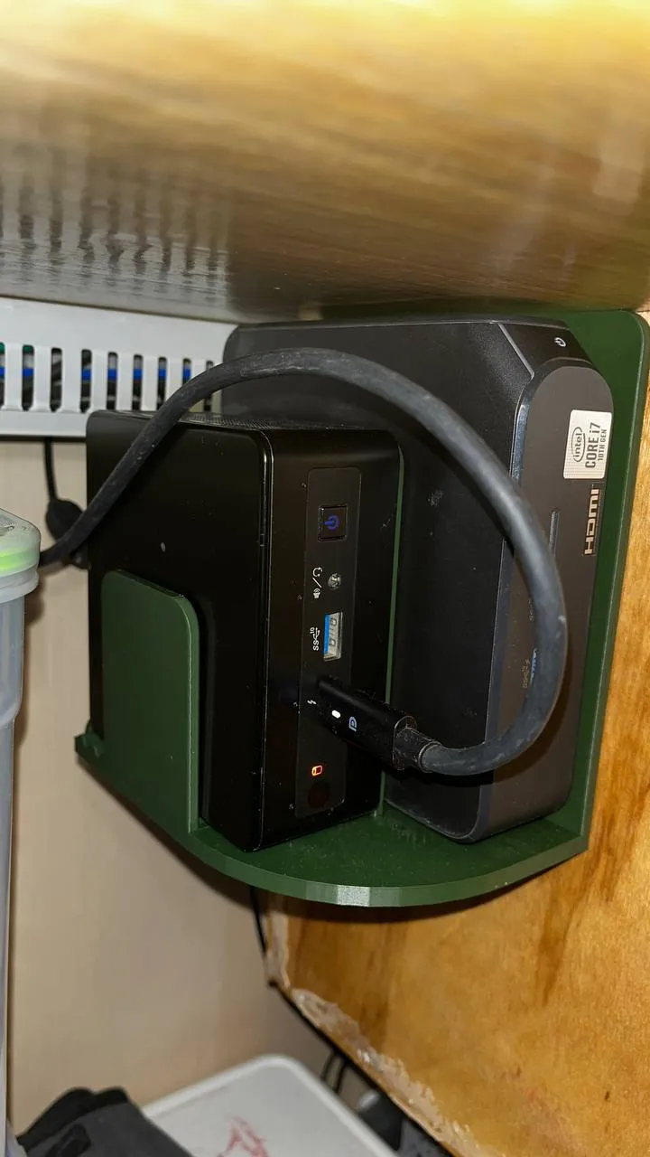 Under-Desk Mini PC Mount - Free 3D Print Model - MakerWorld