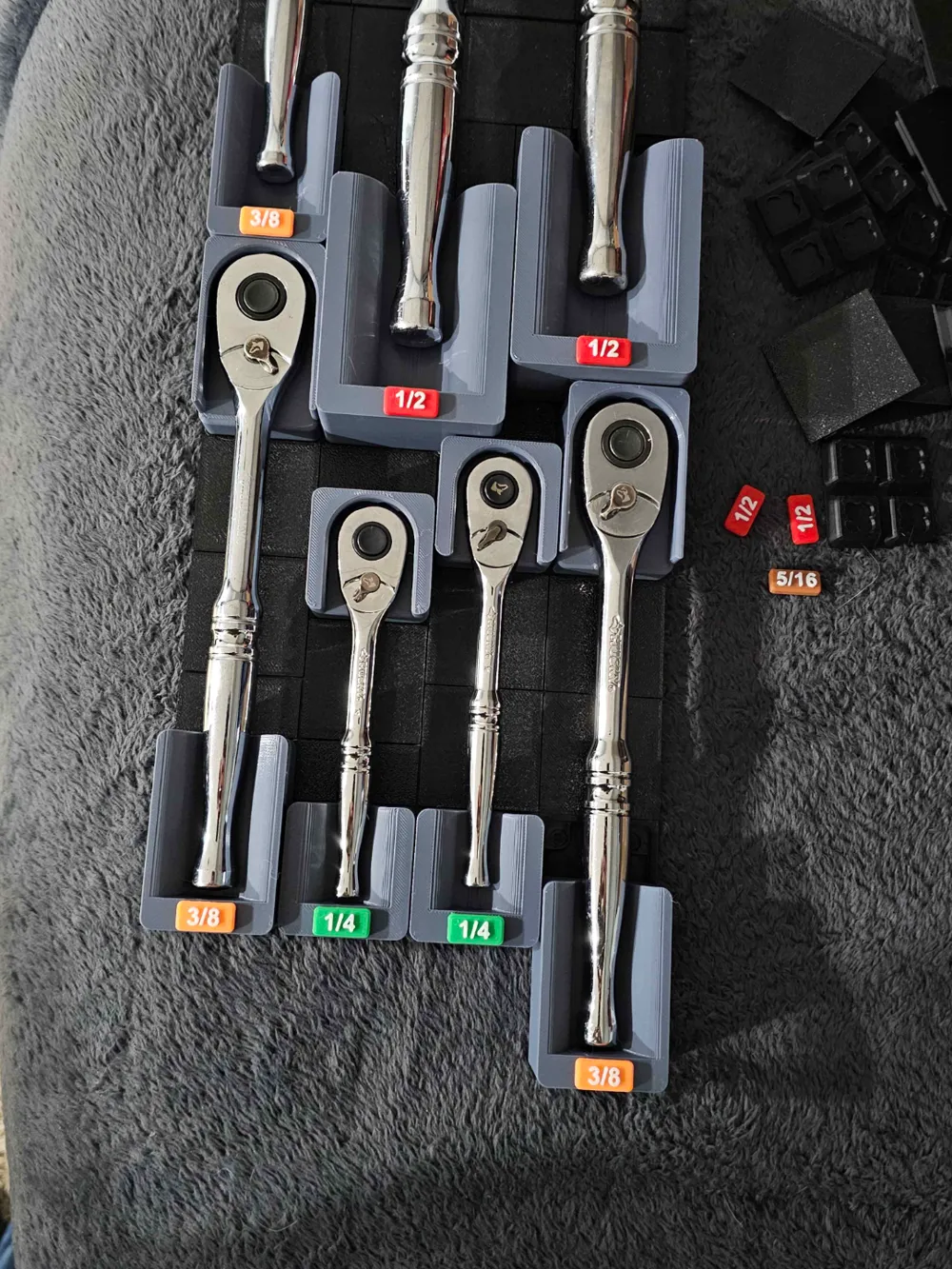 Gridfinity Universal Ratchet Tray - 3/8 Inch by snjames316 MakerWorld: Download Free 3D Models