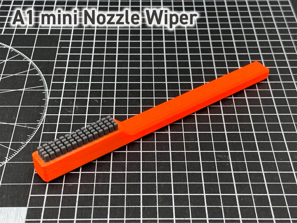 Nozzle Brush Handle with A1 mini Nozzle Wiper by aronoiro - MakerWorld