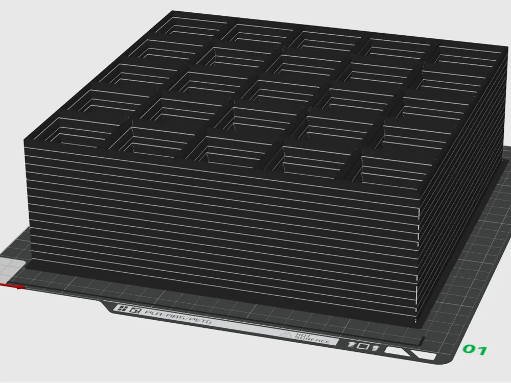 Gridfinity 5x5 Baseplate Stack 16-high Remixed by Filipe Laíns ...