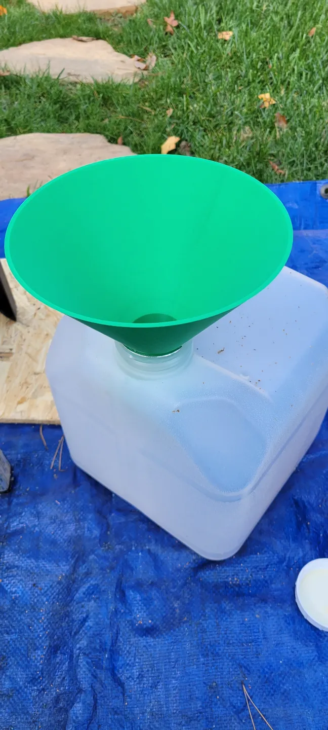 Peanut Oil Funnel - for those 3 gallon jugs of oil - Free 3D Print ...