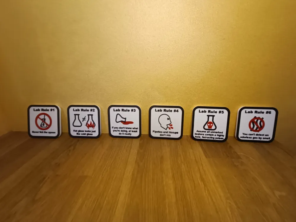 The 6 Golden Lab Rules by Piuppi MakerWorld: Download Free 3D Models