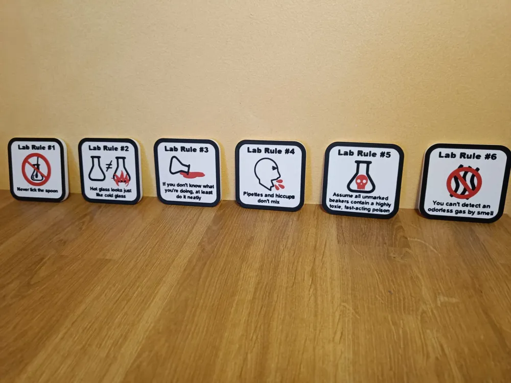 The 6 Golden Lab Rules by Piuppi MakerWorld: Download Free 3D Models