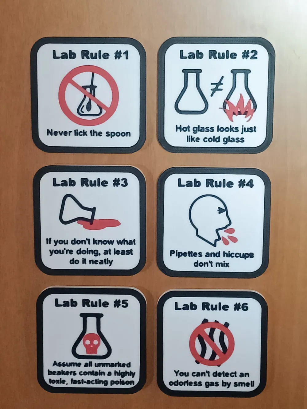 The 6 Golden Lab Rules by Piuppi MakerWorld: Download Free 3D Models